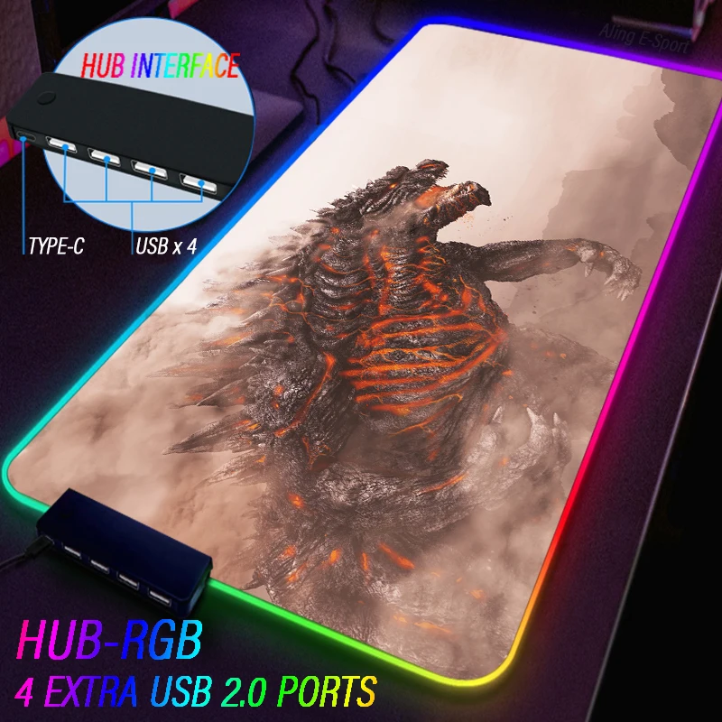 Monster-Hunter-World-Iceborne-MHWI-Mouse-Pad-RGB-Magic-Color-Carpet ...