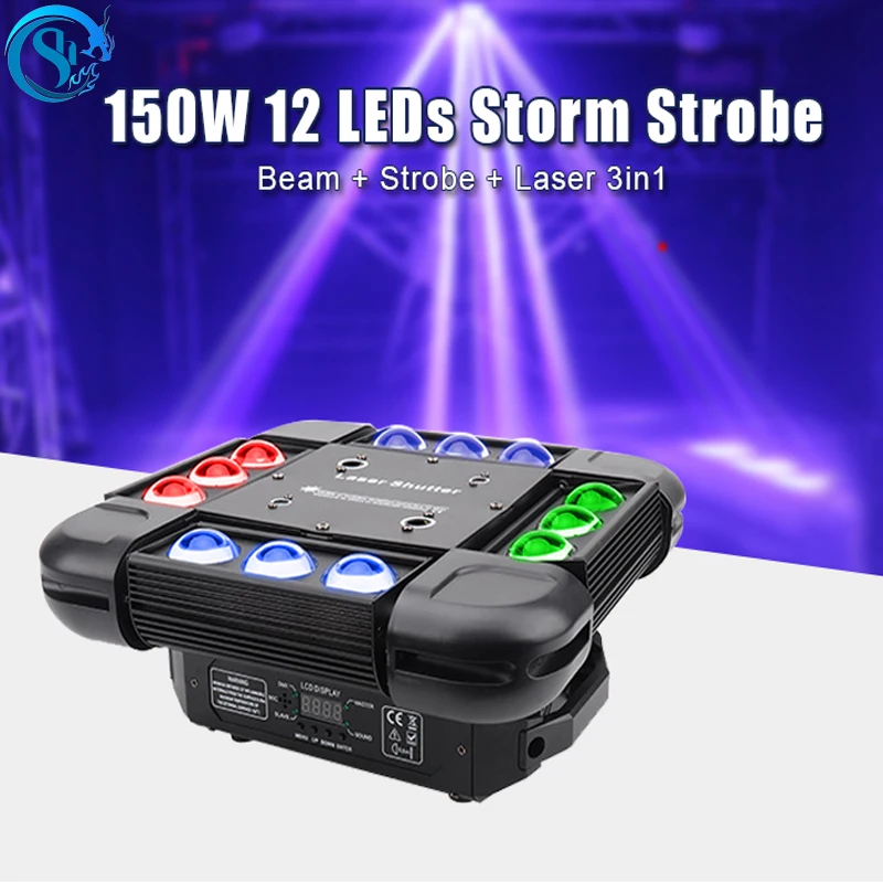 New-12x10W-RGBW-LED-effect-infinitely-Laser-Spider-Beam-Strobe-Moving ...
