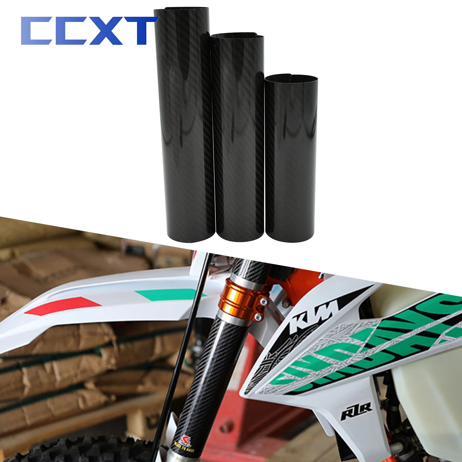 Motocross 160mm 178mm 202mm 225mm 248mm Fork Wraps Carbon Fiber ...