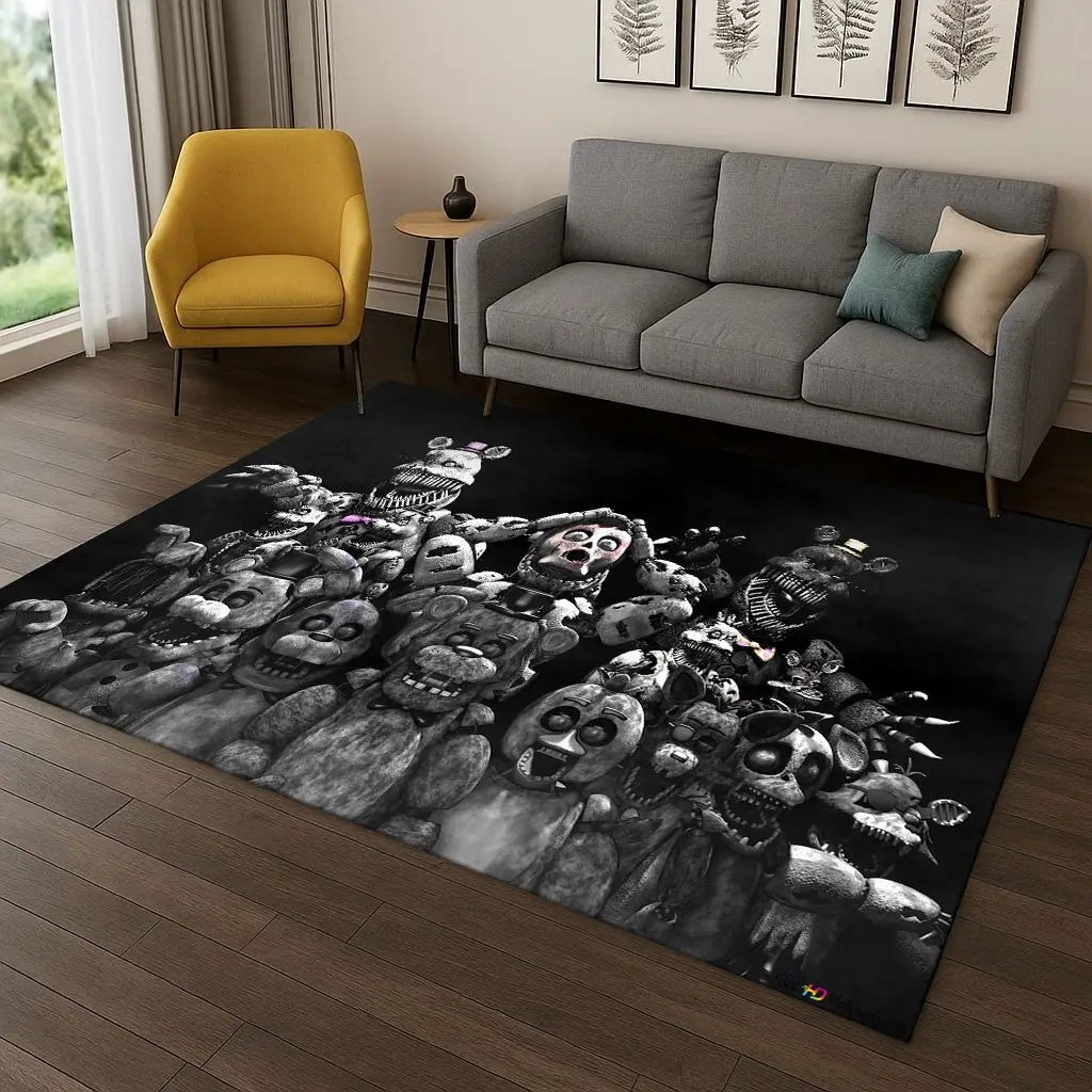 3D Game F-FNAF Freddy Cartoon Carpet Rug for Home Bedroom Living Room ...