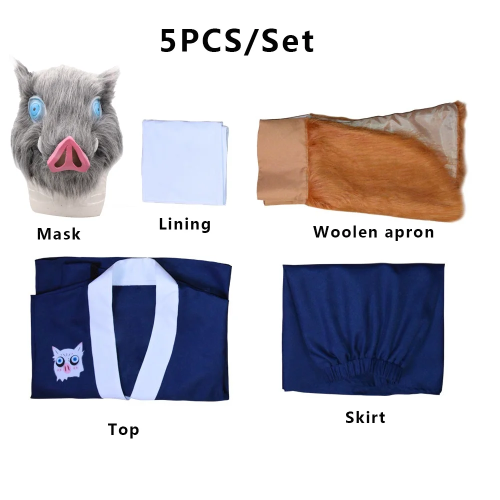 Disfraz de Cosplay de Anime Demon Slayer Hashibira Inosuke, vestido ...