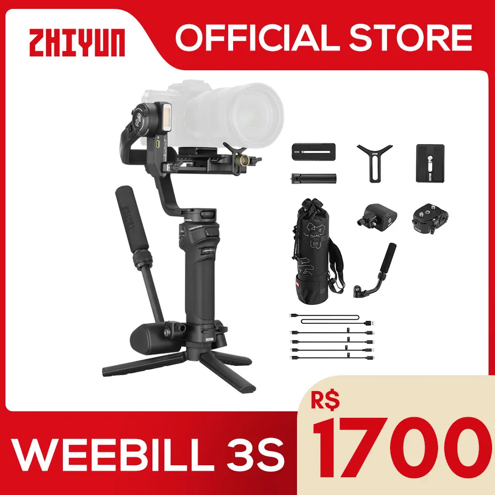 ZHIYUN Weebill 3S Oficial Câmera Cardan Estabilizador Handheld de 3 ...