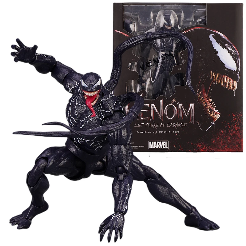 Venom Spider Man legends Action Figure Joint Movable Toys Change Face ...
