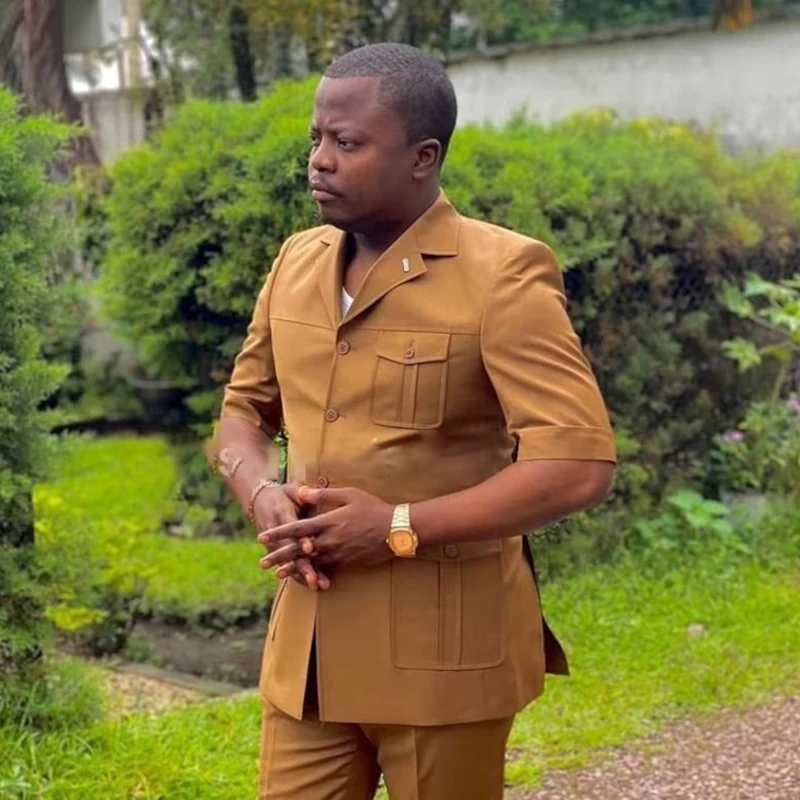 STEVDITG-Casual-Men-s-Suits-Short-Sleeve-Single-Breasted-Double-Back ...