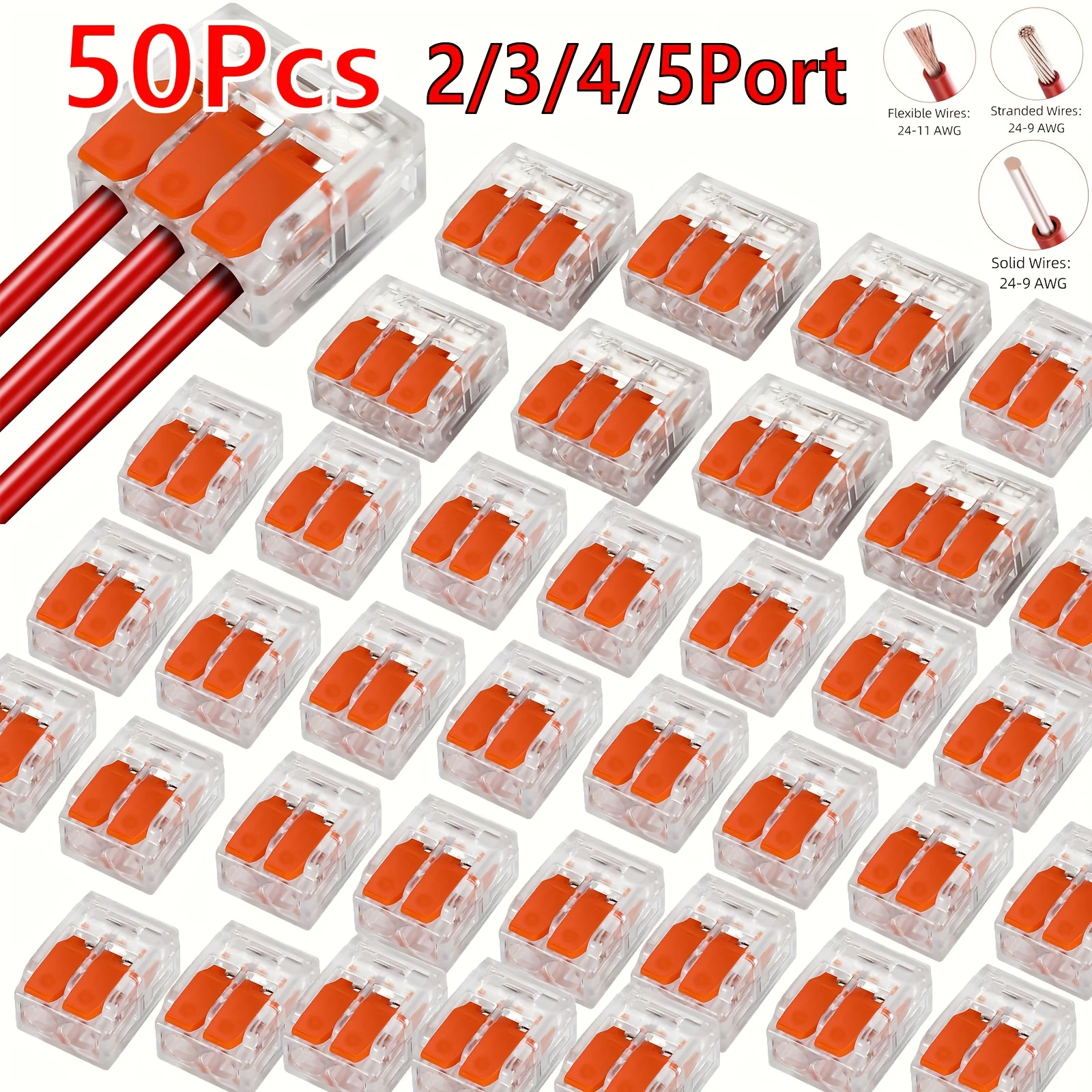 Conectores de terminales de enchufe rápido universal naranja de ...