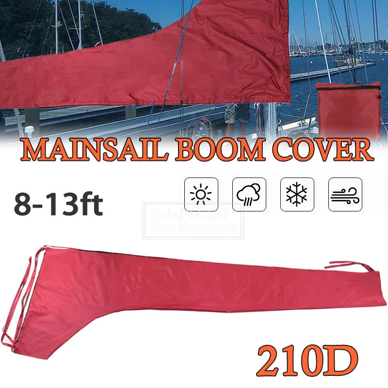 210D For 8 13Ft Mainsail Boom Cover Boat Sail Cover 420D Waterproof ...