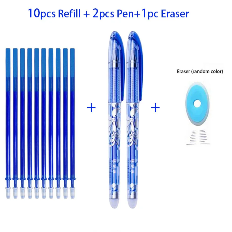 STYLO,30pcs blue refill--Stylo à bille effaçable Style chinois, poignée ...