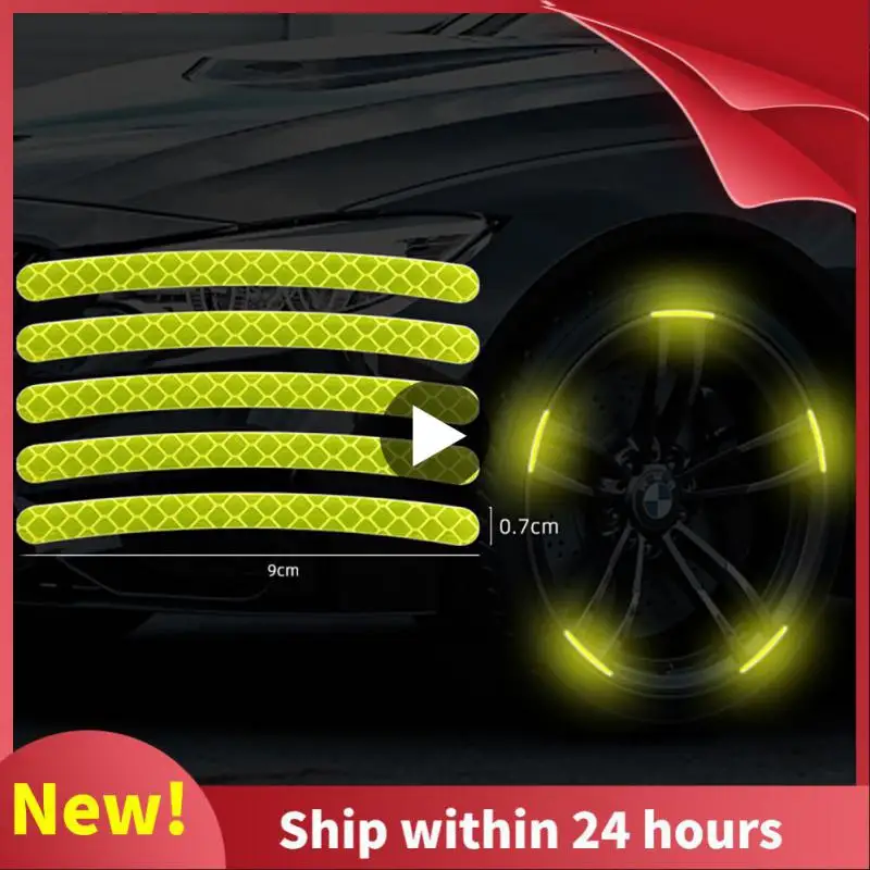 20PCS-Reflective-Car-Stickers-Car-Wheel-Hub-Reflective-Stripes-Door ...