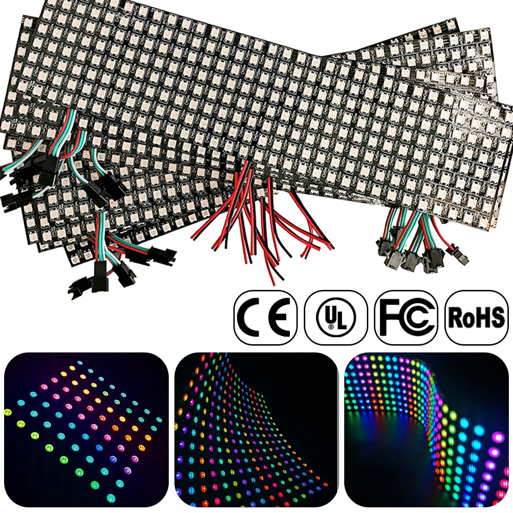 1-10Pcs-WS2812B-RGB-LED-Digital-Flexible-Panel-WS2812-Individually ...