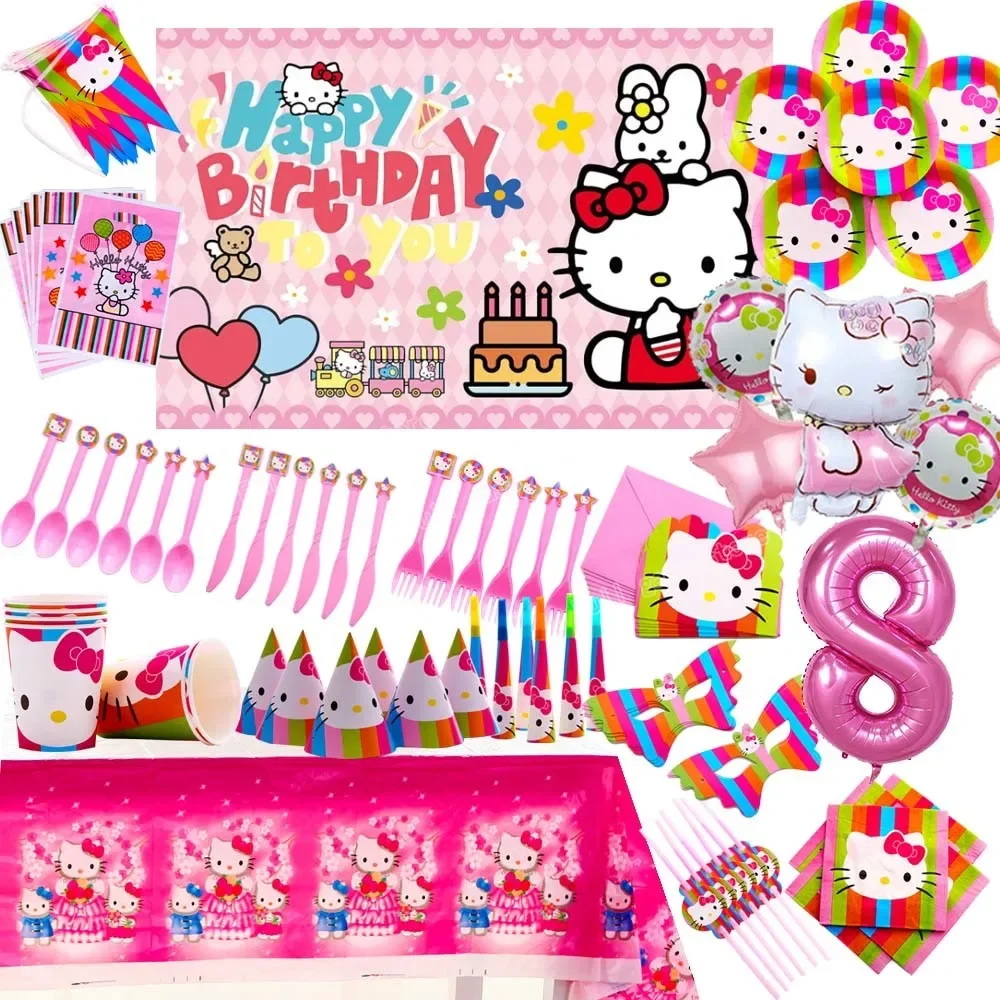 Hello-Kitty-Birthday-Party-Supplies-Baby-Shower-Wedding-Decor-Tableware ...