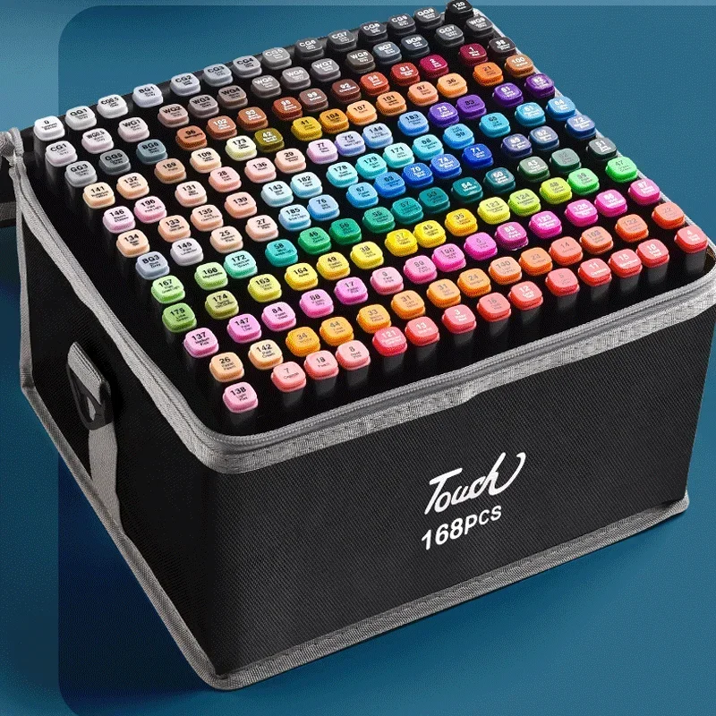 168-Colors-Manga-Art-Marker-Pens-Set-Double-Ends-Brush-Pen-Drawing ...