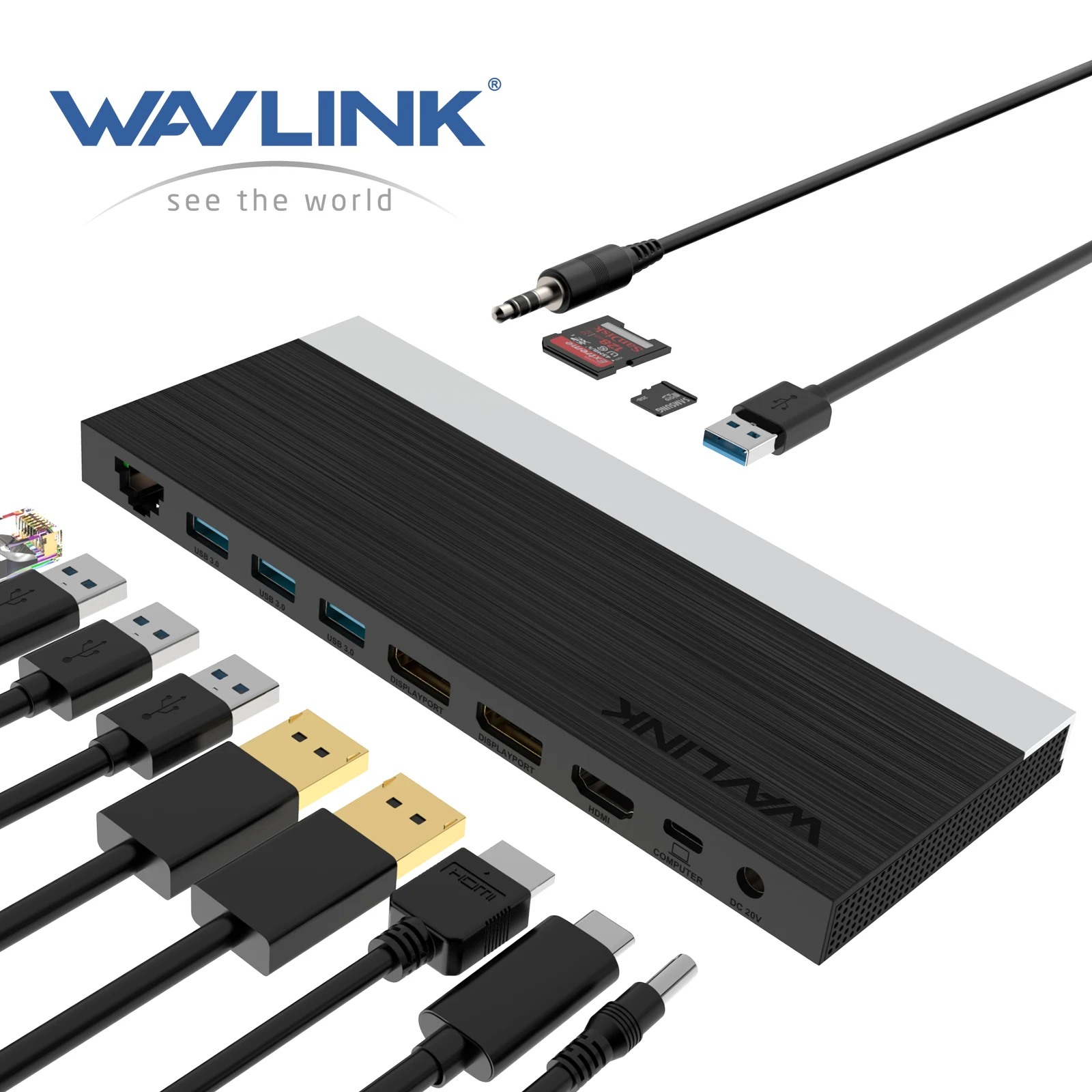 Wavlink USB C 13 in 1 Docking Station, 100W PD Charging, Triple 4K ...