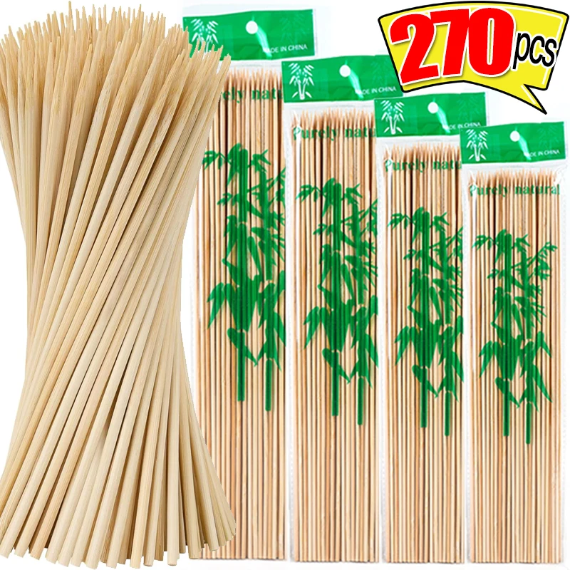 90-270pcs-Disposable-Bamboo-Stick-Food-Grade-Bamboo-Skewer-Sticks ...