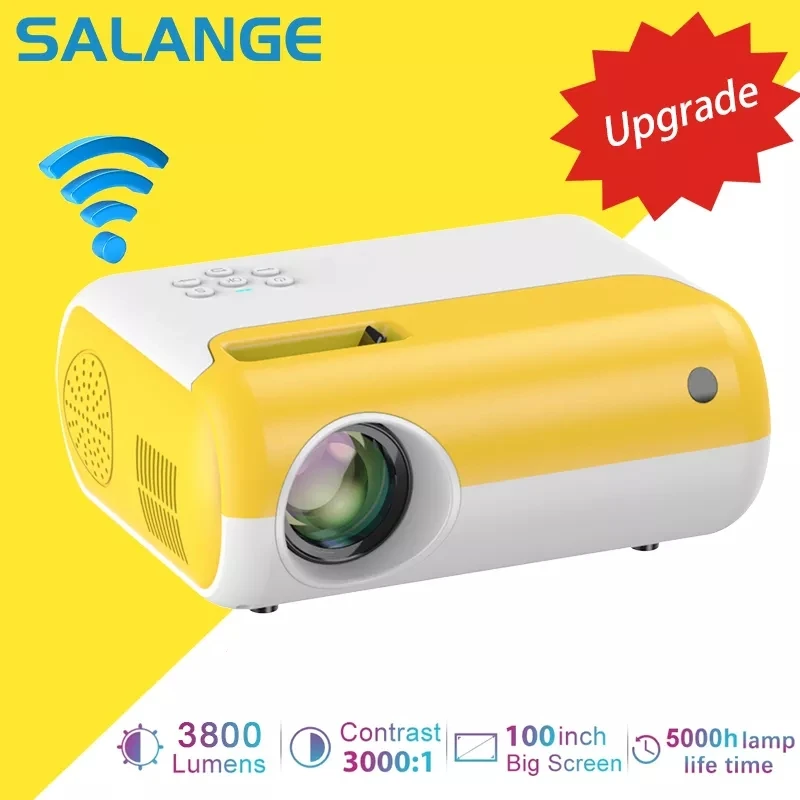 Salange Mini Projector P80 Support 1080p 2800 Lumens Mini Wifi ...