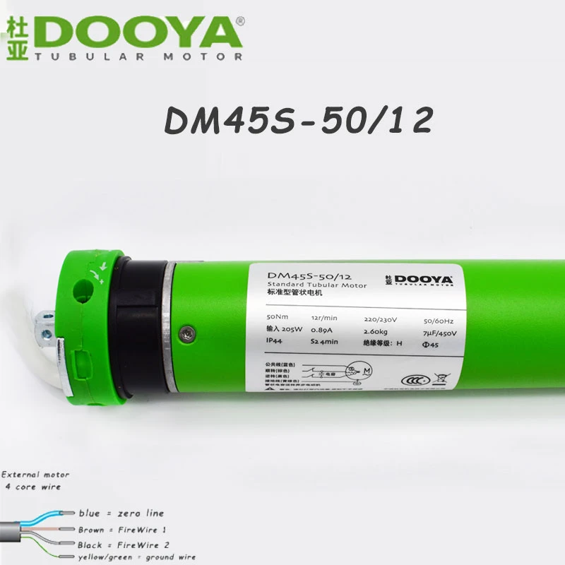2022 Original Dooya Tubular Motor 220V 50/60HZ DM45S Para 50MM tubo de ...