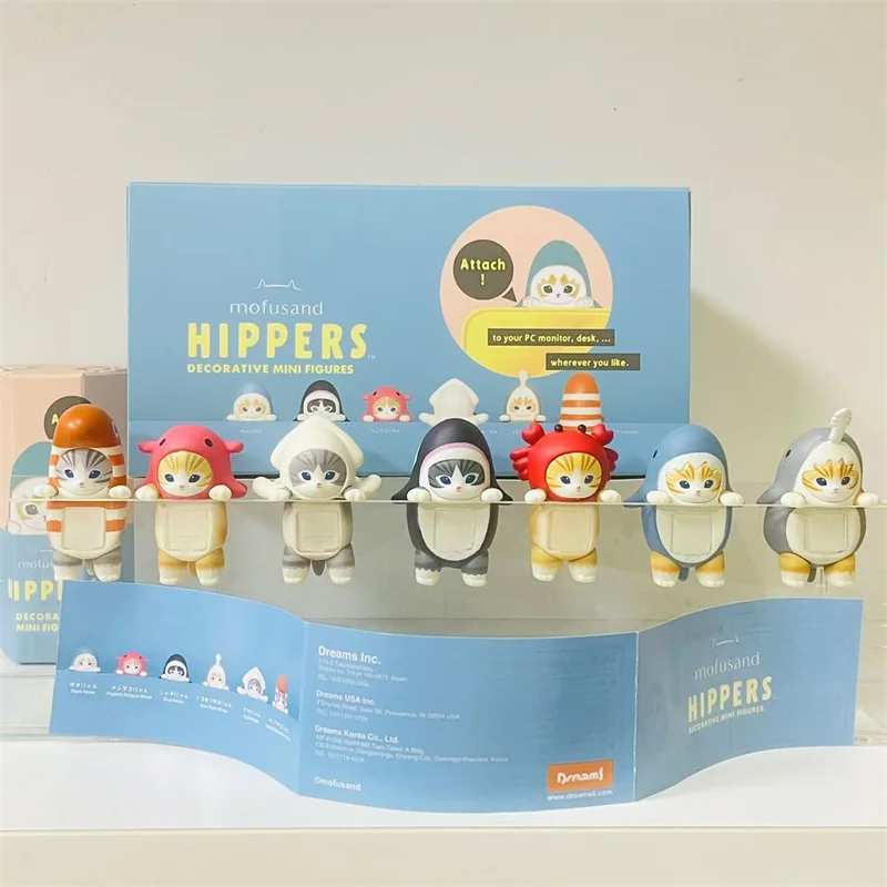 7-unids-set-Mofusand-Hippers-caja-ciega-Mini-figura-tibur-n-gato ...