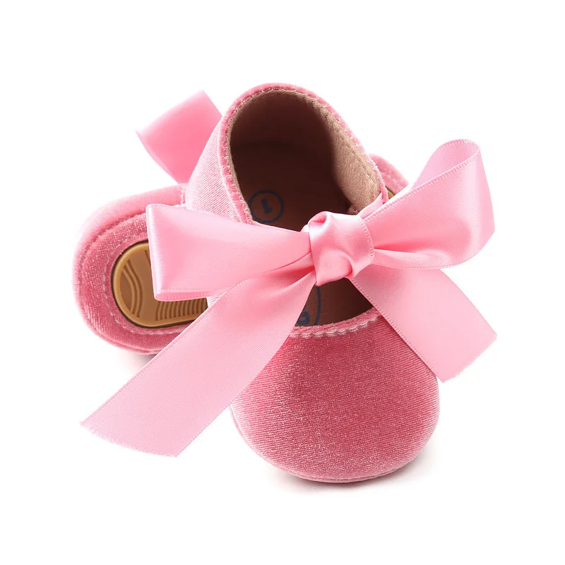 Newborn-Baby-Girls-Shoes-First-Walker-PU-Princess-Bowknot-Ribbon-Dress ...