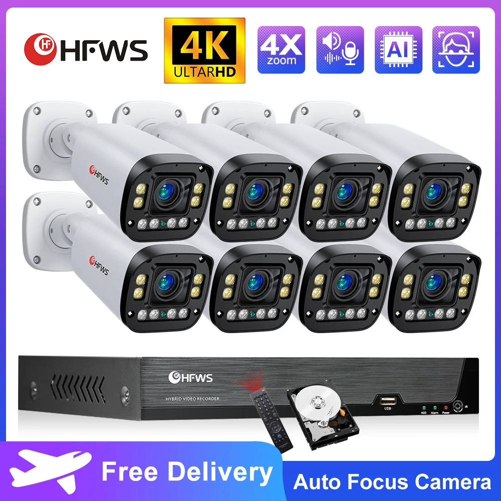 HFW-4K-8MP-Poe-Security-Camera-System-Auto-Focus-Lens-2-8-10mm-Lens-4x ...
