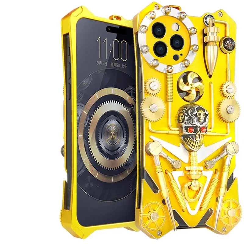 Original Luxury Armor Metal Aluminum Phone Case For Iphone 14 13 12 ...