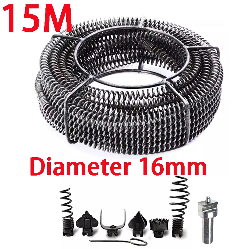 15M-Household-Drain-Pipe-Dredger-Extension-Spring-Professional ...