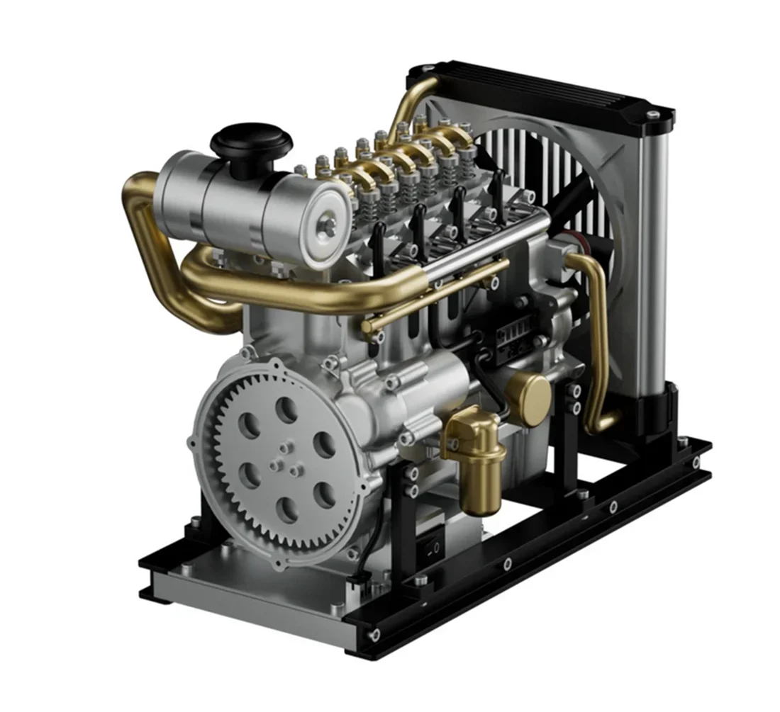 DIY-Full-Metal-Diesel-Model-Kit-Engine-V4-Mini-Inline-Four-cylinder ...