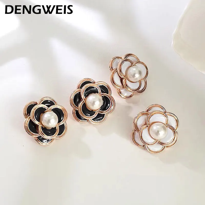 6pcs-18-23mm-Floral-Metal-Buttons-Beaded-for-Women-Coat-Sweater ...