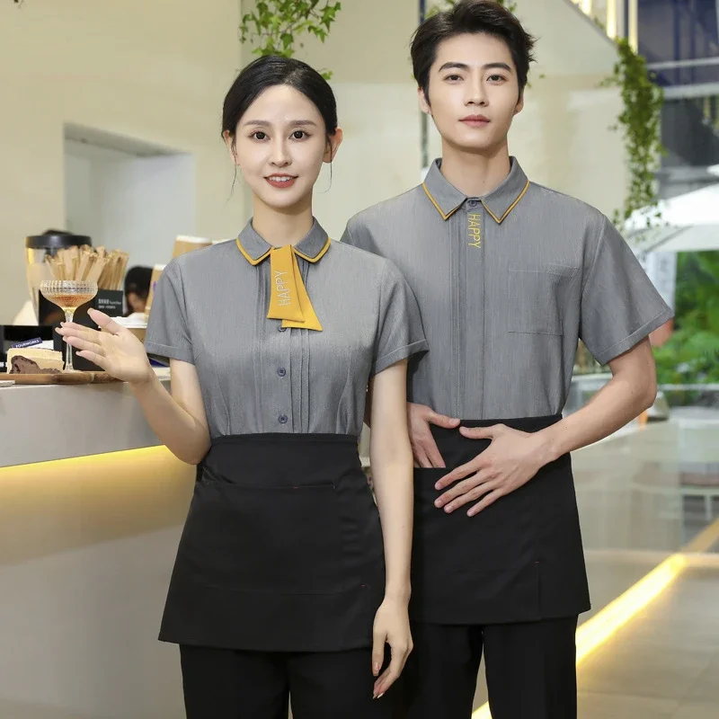 Female-Work-Wear-Overalls-Waiter-Overalls-Short-sleeved-Hotel-Waitress ...