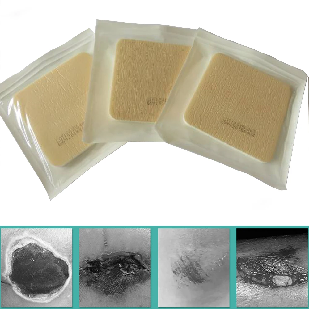 3/5/8x Pressure Sore Plaster Foam Dressing Borderless Large Silicon Gel ...