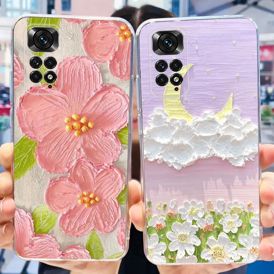 For Xiaomi Redmi Note 11 Pro Plus Case Colorful Flower Slim Soft ...