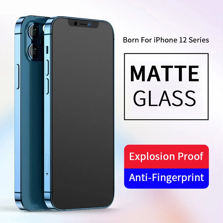 Matte Frosted Tempered Glass For Iphone 12 13 Pro Max Mini Screen ...