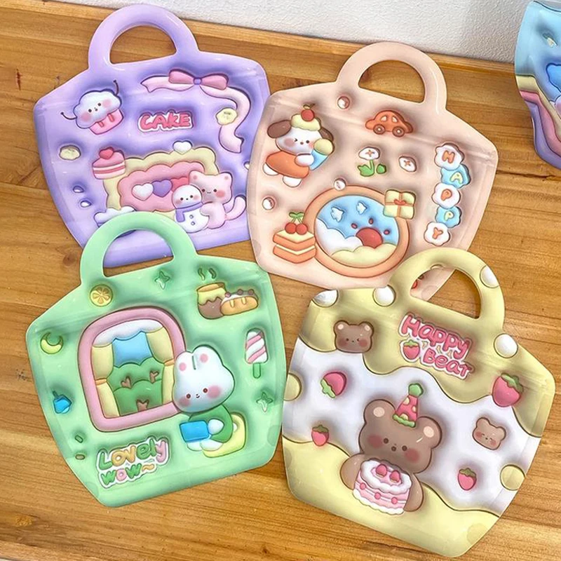 10-Pcs-Cute-Handle-Plastic-Zipper-Bags-For-Candy-Chocolate-Cookie ...