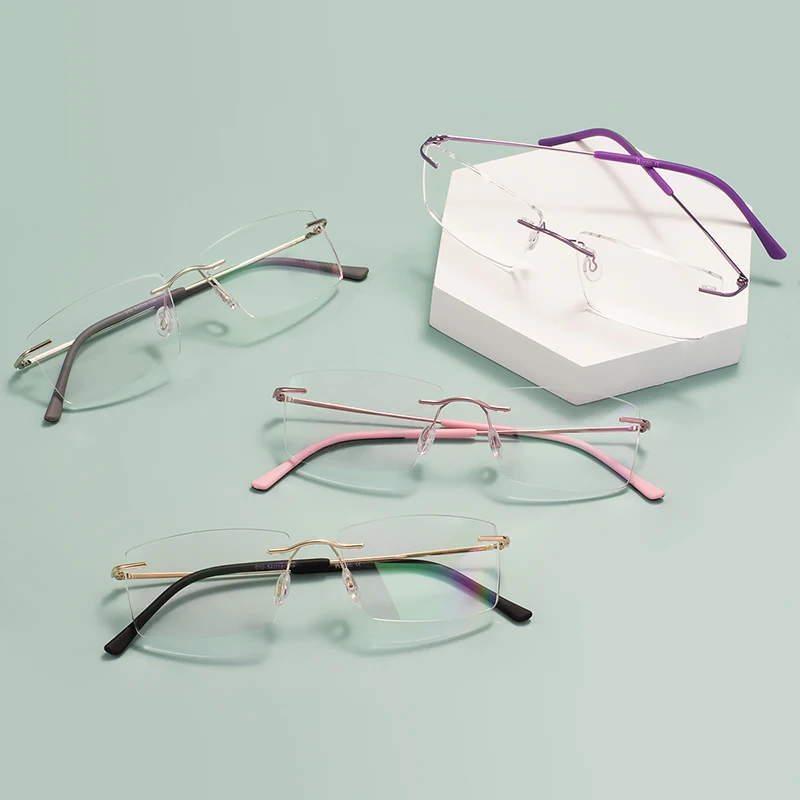 Colorful-Lightweight-Metal-Men-and-Women-Rectangular-Fashion-Rimless ...