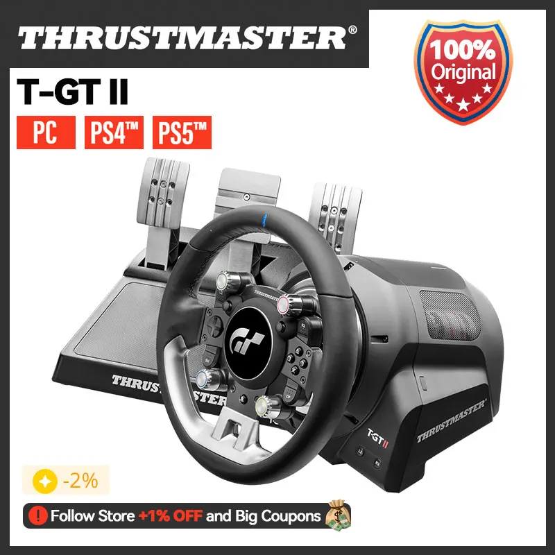 Thrustmaster T-gt Ii Força Feedback Roda De Corrida Para Playstation 5 ...