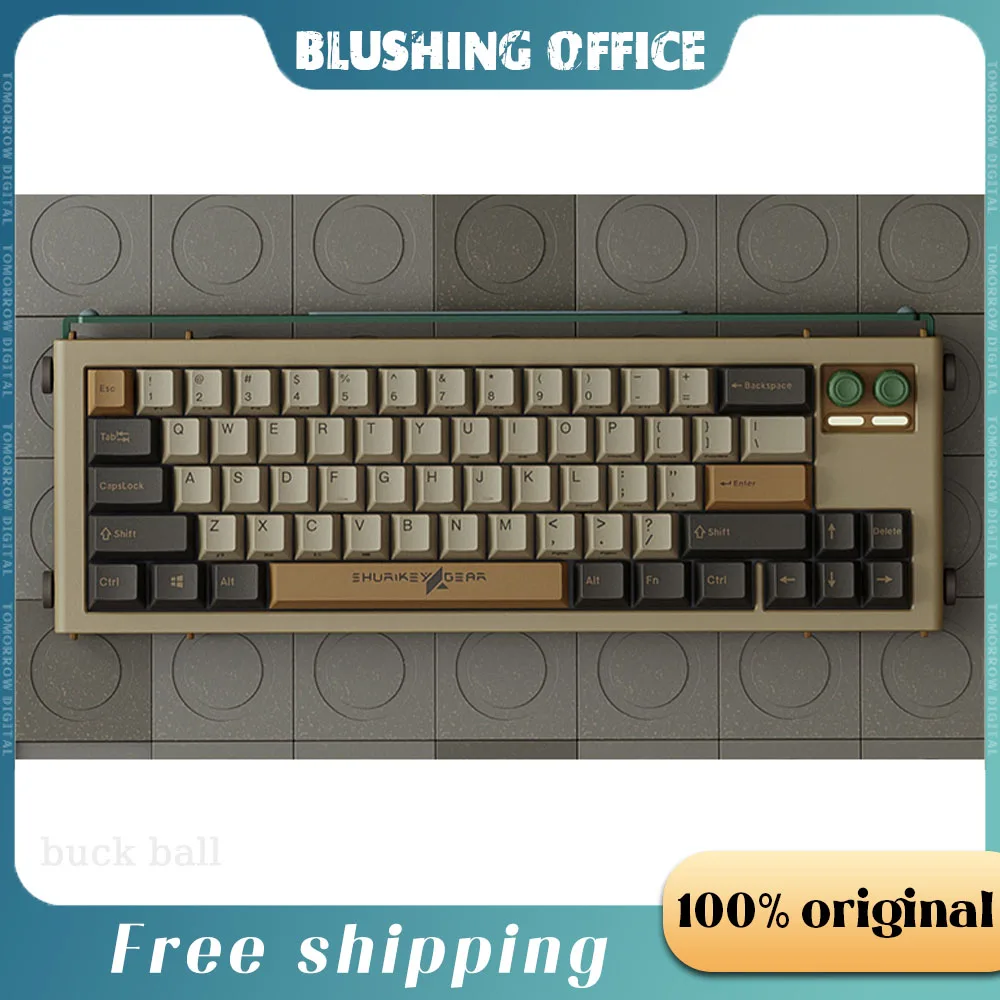 Shurikey-Hanzo-Retro-Capacitive-Keyboard-USB-Bluetooth-2-Mode-Wireless-Keyboard-67-Keys-65 ...