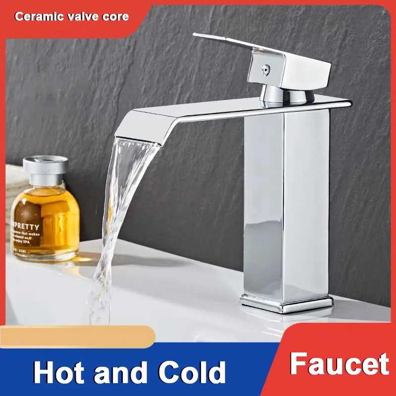 Square-Waterfall-Faucet-Black-Gold-Platinum-Countertop-Basin-Washbasin ...