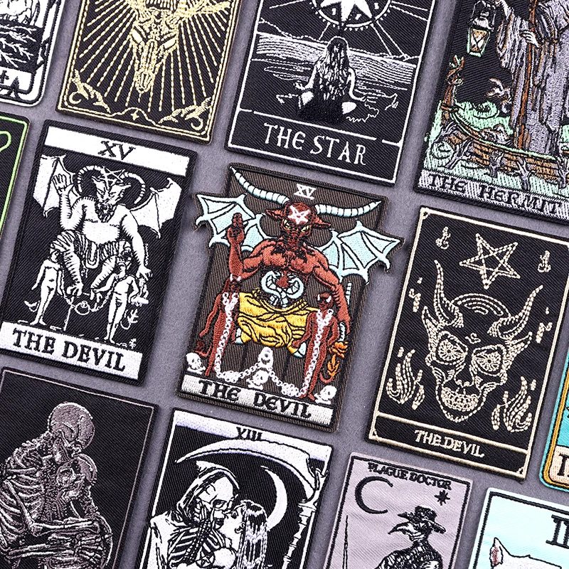 Tarot-Cards-The-Devil-Demon-Patch-Iron-On-Patches-For-Clothing ...