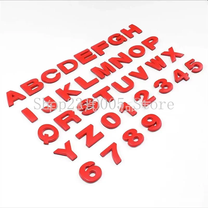 DIY-Red-25mm-Metal-Letters-Numbers-Car-Emblem-for-All-Cars-Nameplate ...