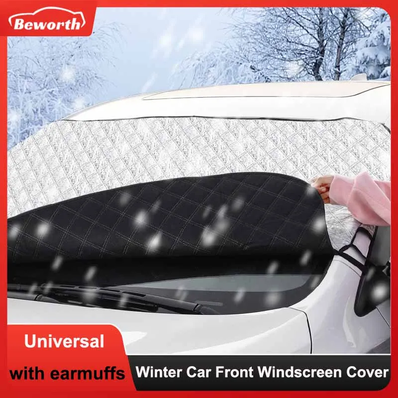 Car-Front-Windscreen-Cover-Windshield-Sunshade-with-Earmuffs-Universal ...