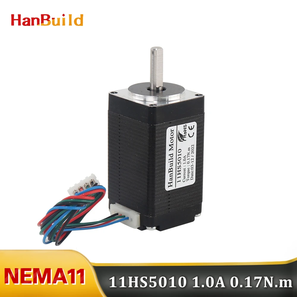 free shipping DC step motor NEMA11 stepper Motor 11HS5010 1.0A 0.17N.M ...