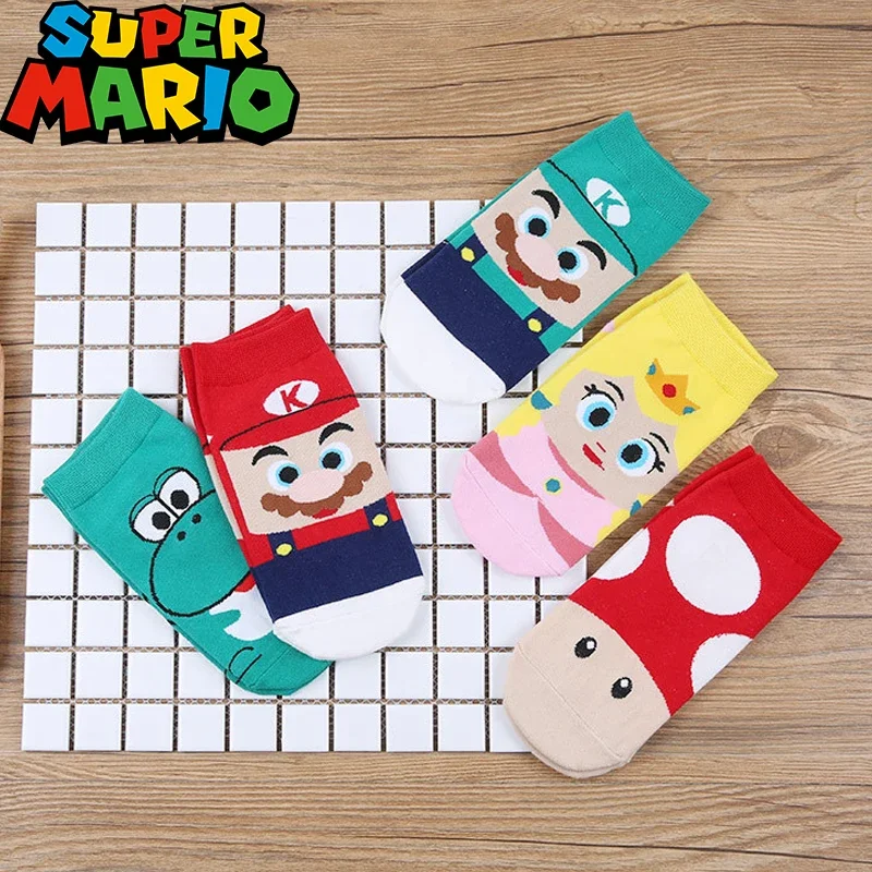 Super-Mario-Socks-for-Boys-Girls-Anime-Cartoon-Printed-Kawaii-Sock-Men ...