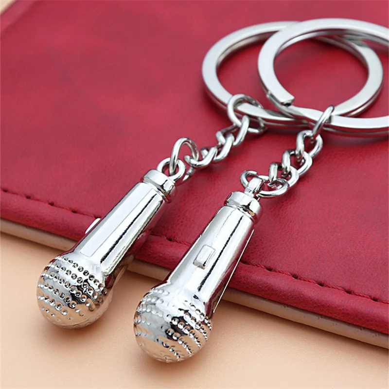 1-Pcs-New-Keychain-Cute-Design-Music-Gifts-Key-Chain-Keyring-Microphone ...