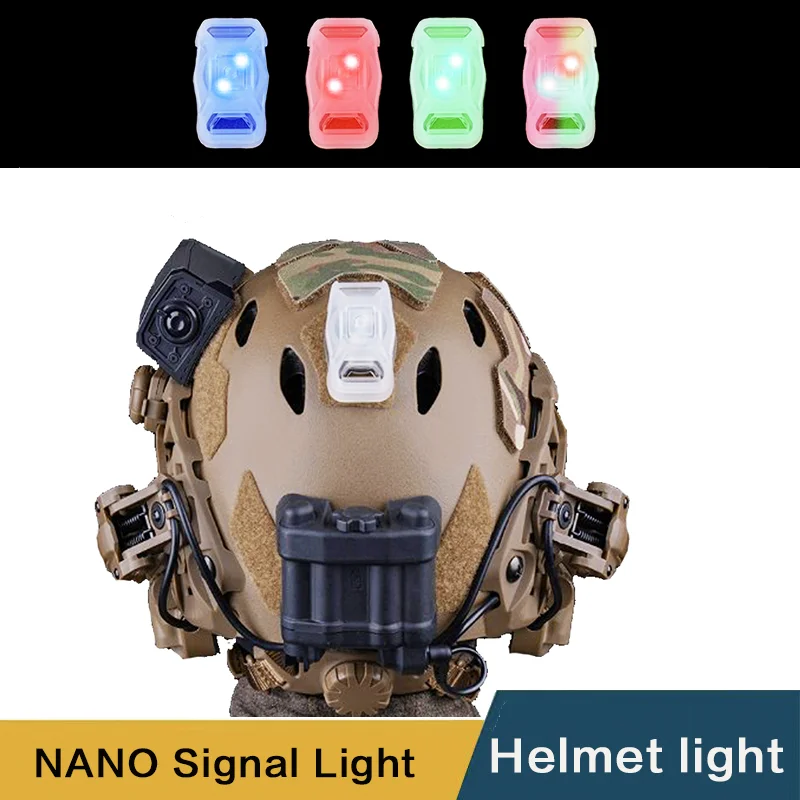 Nano-tactical helmet signal light. Hunting Shoot Survival Safety Strobe ...