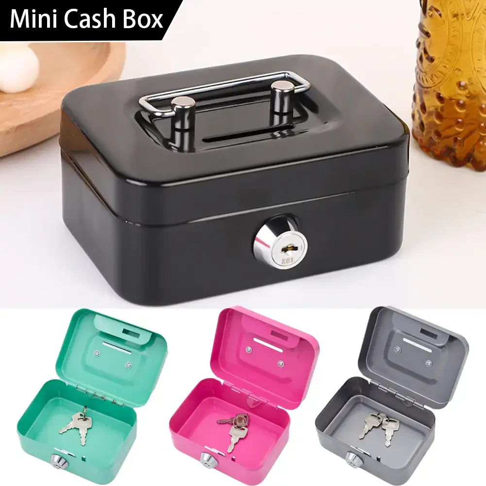 Portable-Mini-Small-Money-Safe-Box-Secure-with-Lock-Keys-Slot-Organizer ...