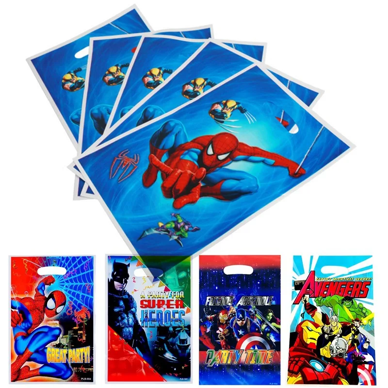 10-40pcs-Spiderman-Gift-Bag-Superhero-The-Avengers-Theme-Candy-Loot-Bag ...
