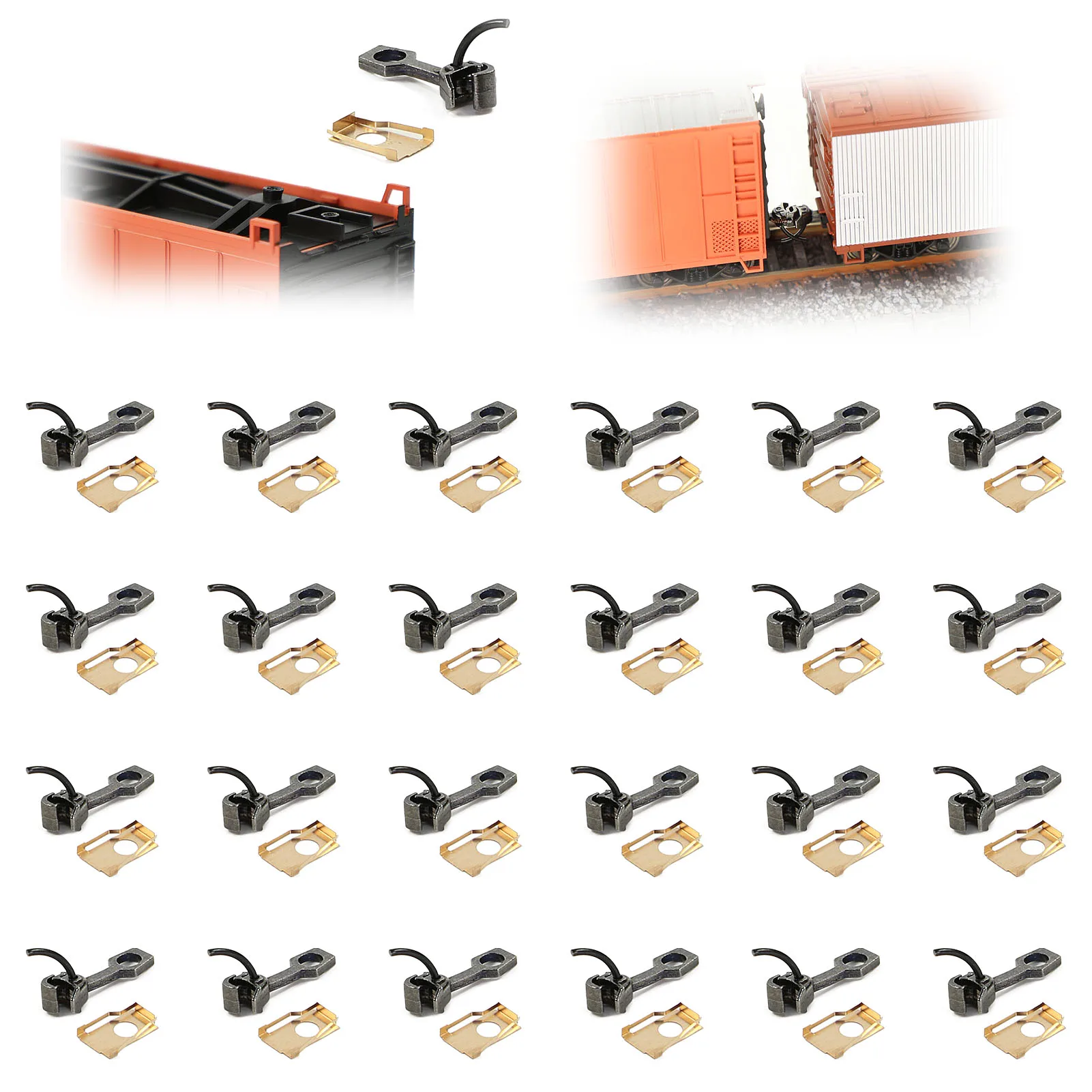 Evemodel-12-Pairs-HO-Scale-Metal-Couplers-1-87-Coupling-for-Model ...