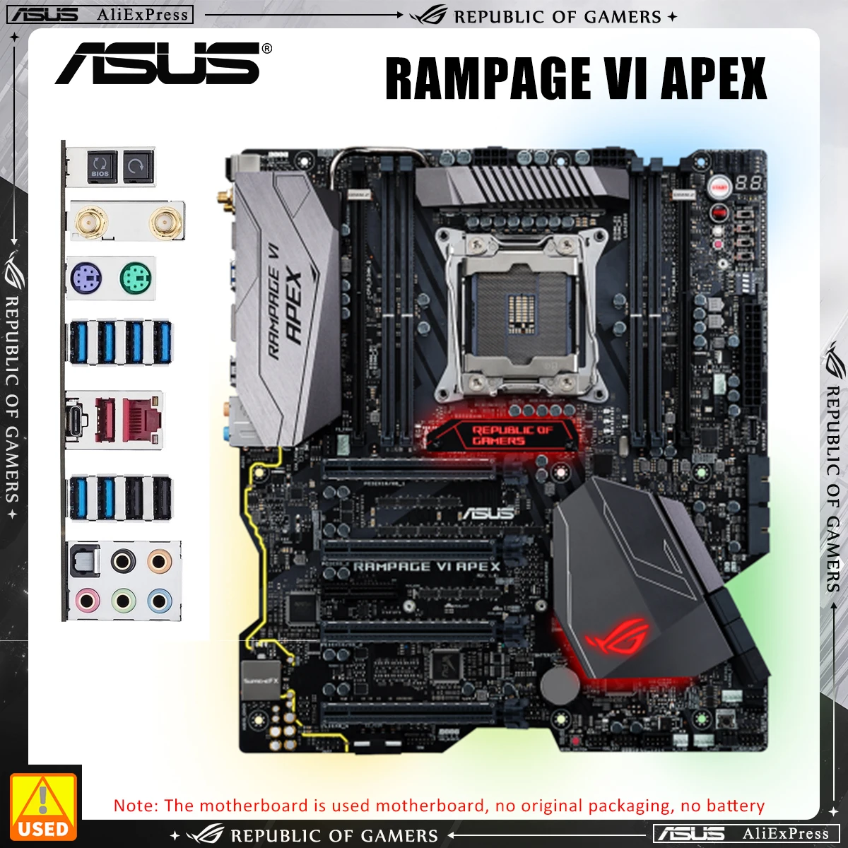 ASUS-ROG-RAMPAGE-VI-APEX-Motherboard-Intel-Socket-2066-X299-Motherboard-Supports-Intel-Virtual ...
