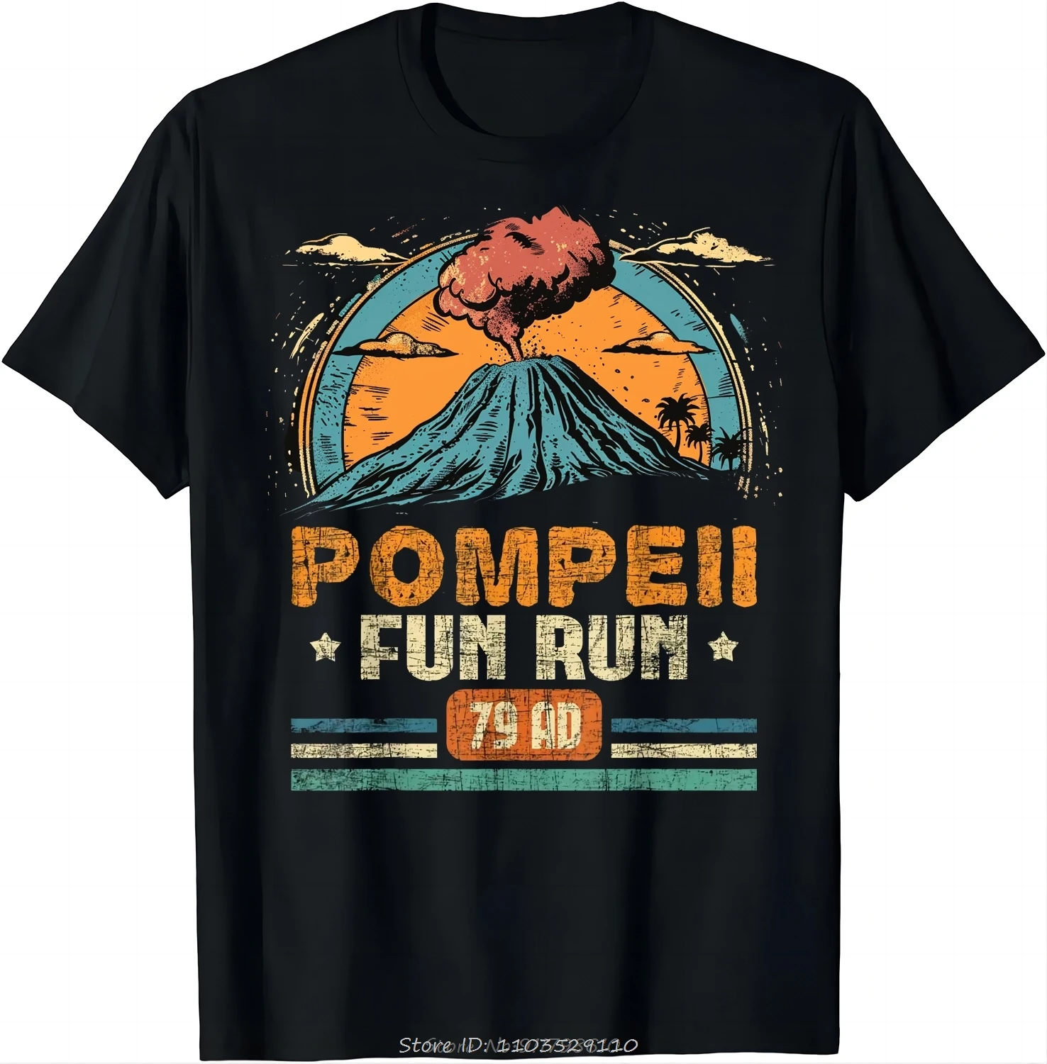 Pompeii Fun Run - Geography Volcanologist Volcanology T-Shirt O-Neck ...