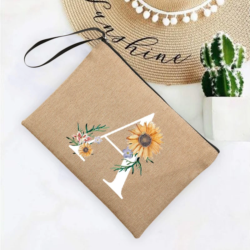 Bolsa-de-lino-con-cremallera-y-letras-iniciales-para-Mujer-Bolsa ...