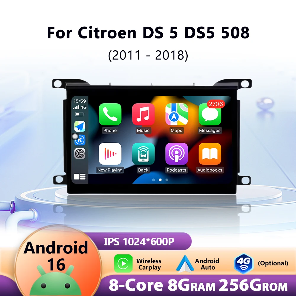 Android16 For Citroen DS 5 DS5 Navigation GPS Stereo 508 2010 - 2017 ...