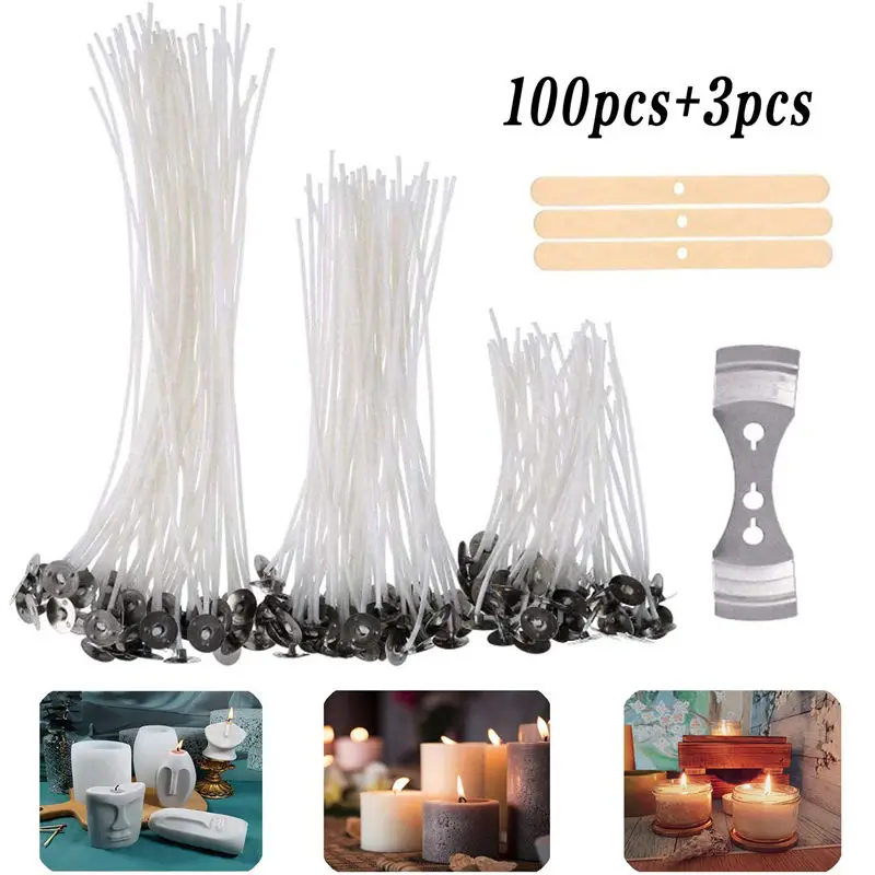 103pcs-Candle-Wick-Soy-Wax-Core-Braided-Cotton-Wick-Kerosene-Lamp-Wax ...